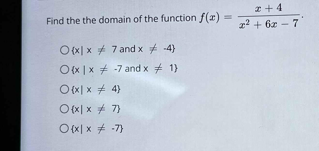 Solved Find the the domain of the function | Chegg.com
