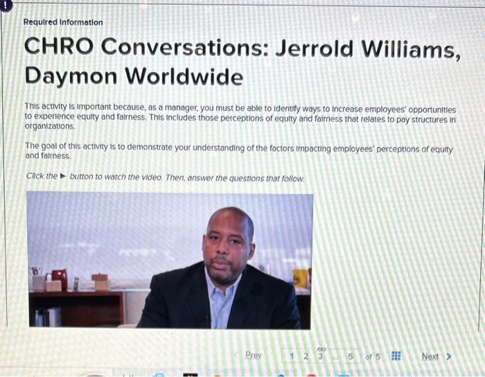 CHRO Conversations: Jerrold Williams, Daymon | Chegg.com
