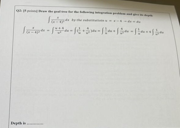 Solved Q2: [5 ﻿points] ﻿Draw the goal tree for the following | Chegg.com