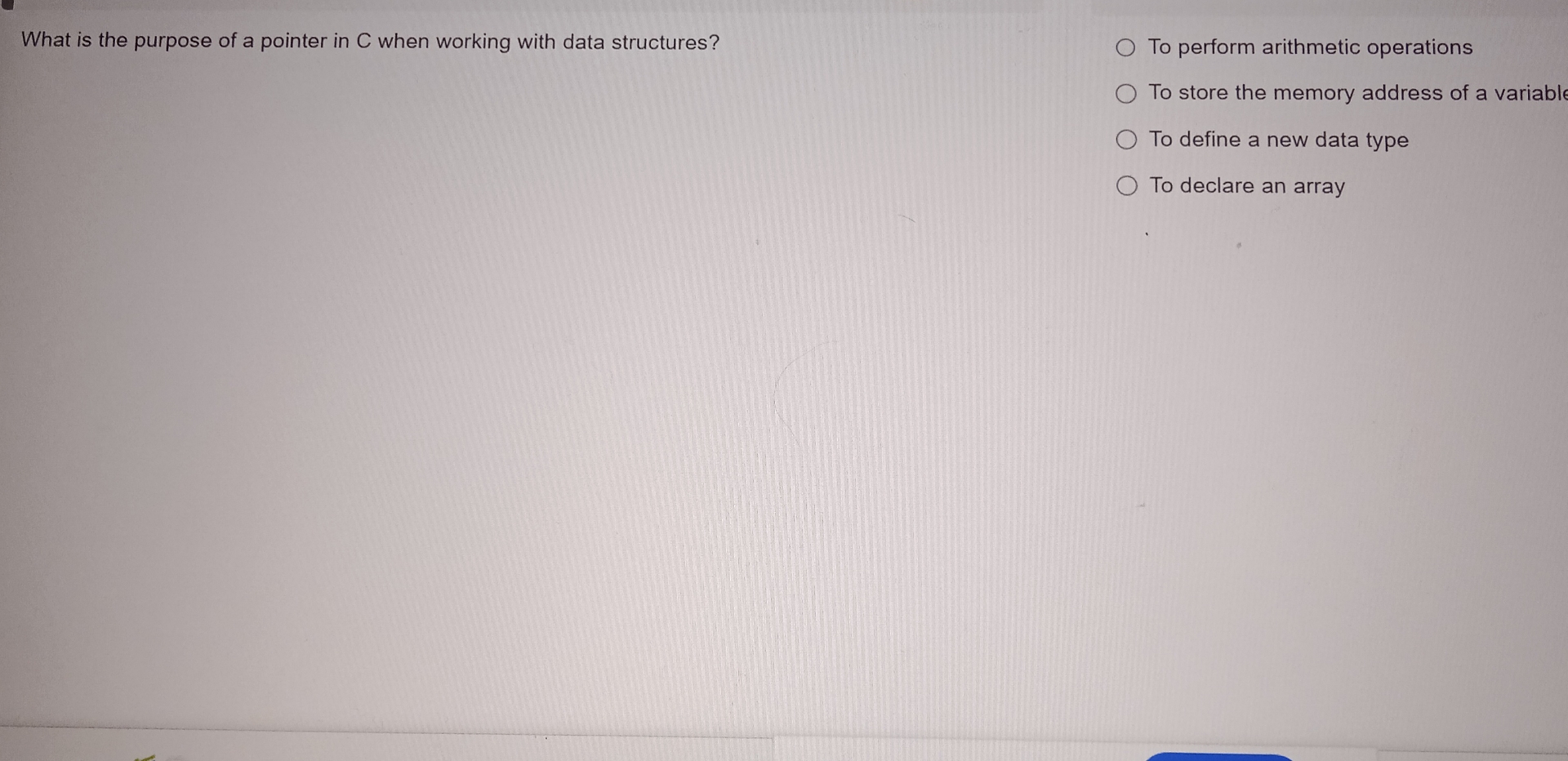 Solved What is the purpose of a pointer in C when working | Chegg.com