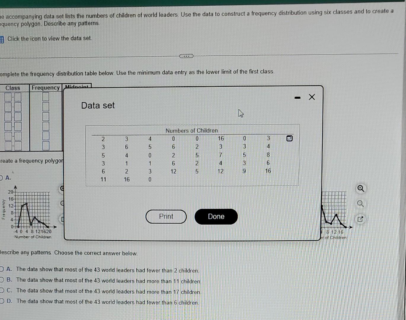 Solved me accompanying data set lists the numbers of | Chegg.com