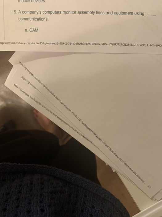 Solved mobile devices. 15. A company's computers monitor | Chegg.com