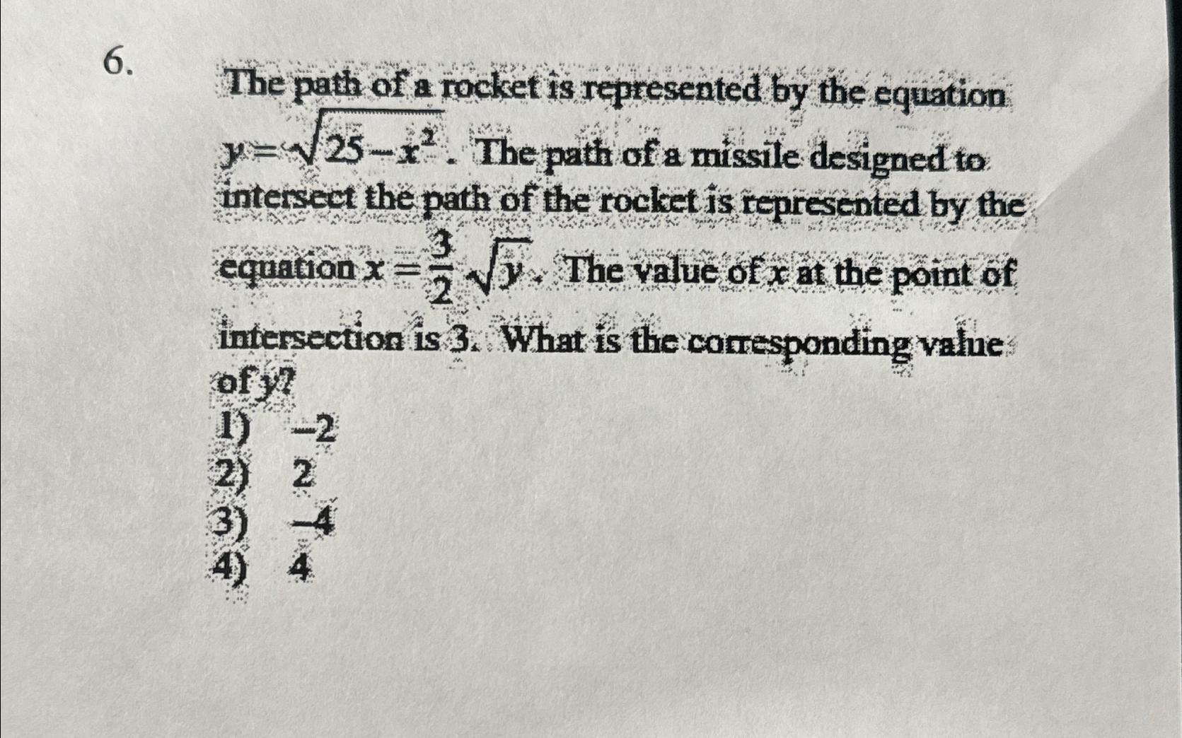 Solved The path of a rocket is represented by the equation | Chegg.com