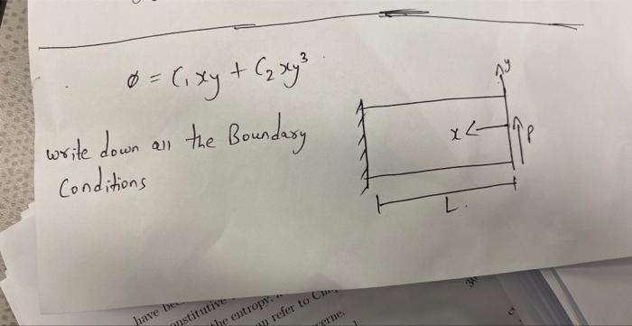 ϕ=C1xy+C2xy3 write down all the Boundary Conditions | Chegg.com