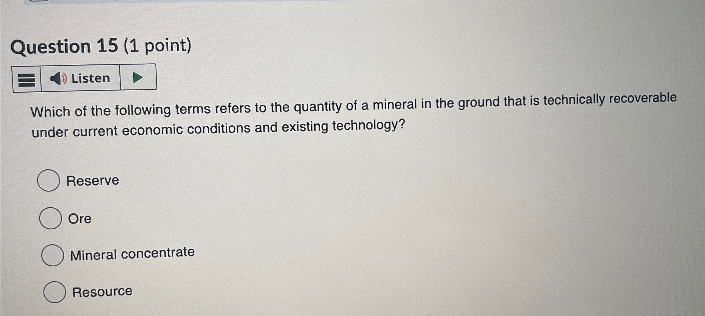 Solved Question 15 (1 ﻿point) Which of the following terms | Chegg.com