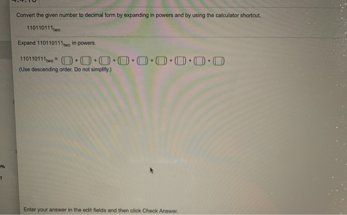 Solved Convert the given number to decimal form by expanding | Chegg.com