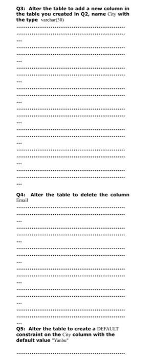 Solved Q2: Create a new table name "Fname_ID" ( fname= first | Chegg.com