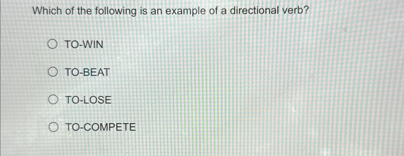 Solved Which of the following is an example of a directional | Chegg.com