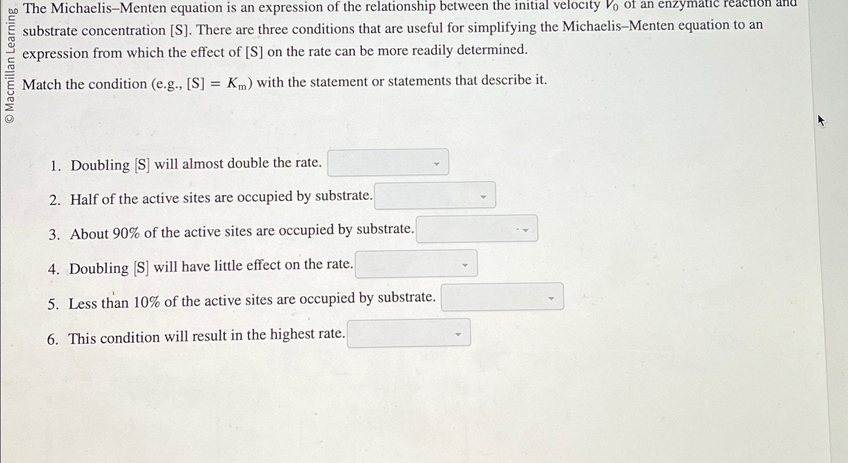 Solved substrate concentration [S]. ﻿There are three | Chegg.com