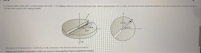 Solved A circular turntable rotates with a constant angular | Chegg.com