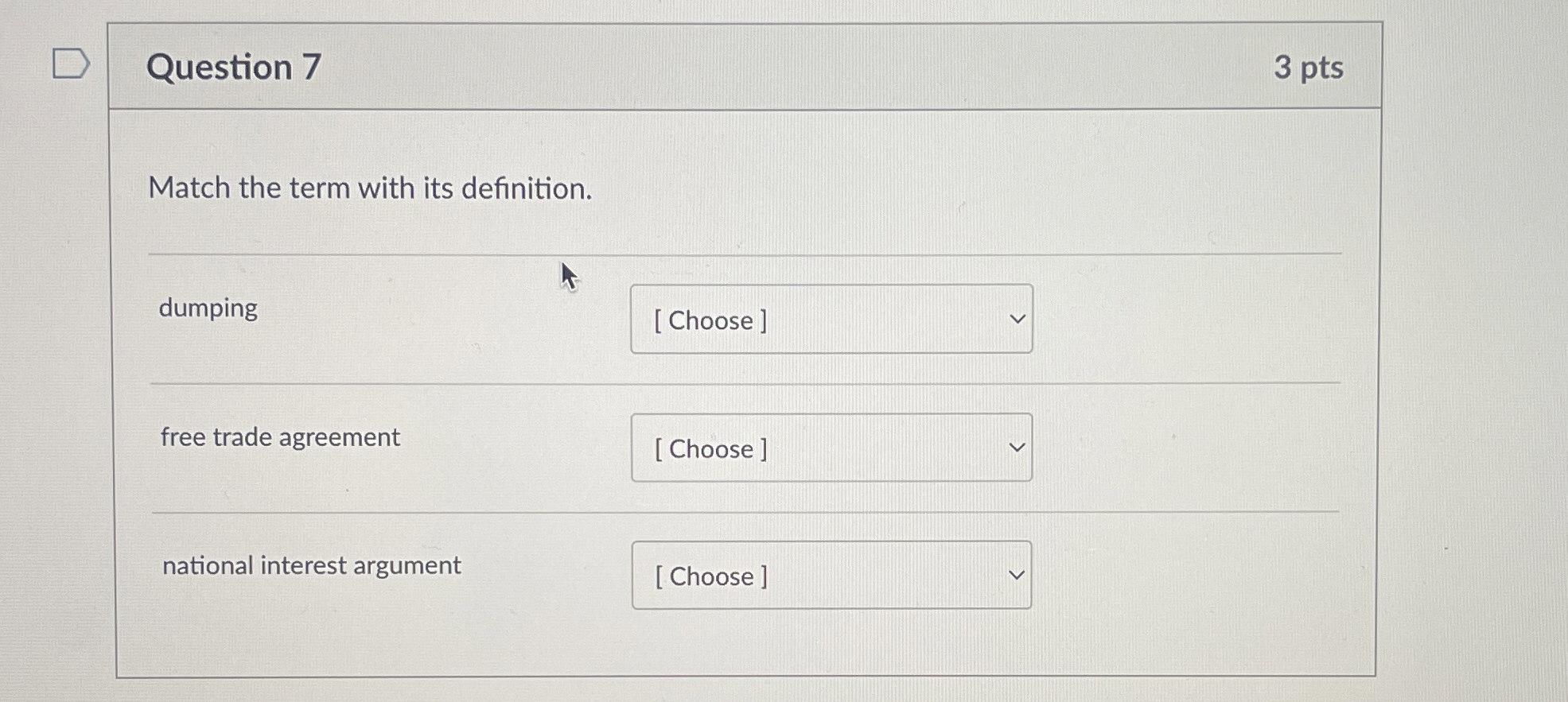Solved Question 73 ﻿ptsMatch the term with its | Chegg.com