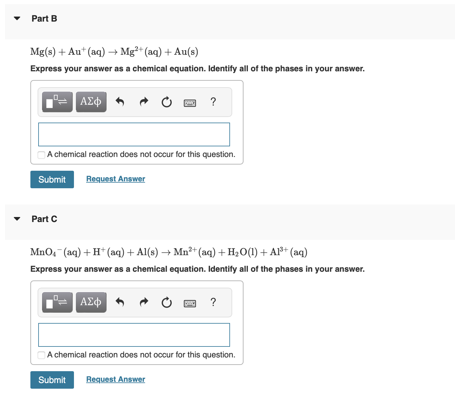 Solved Balance each of the following redox reactions | Chegg.com