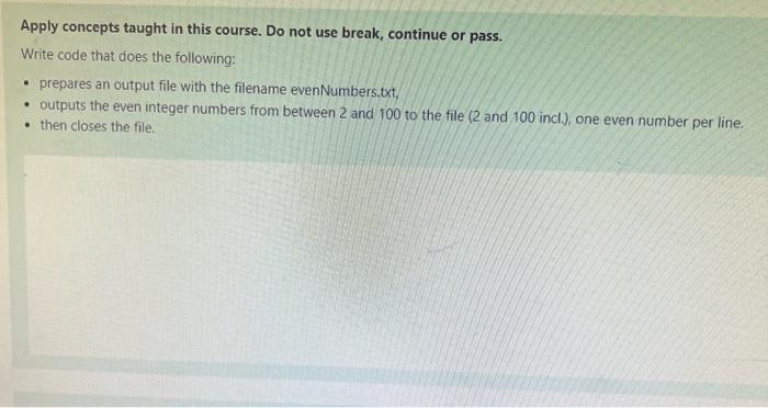 Solved Apply concepts taught in this course. Do not use | Chegg.com