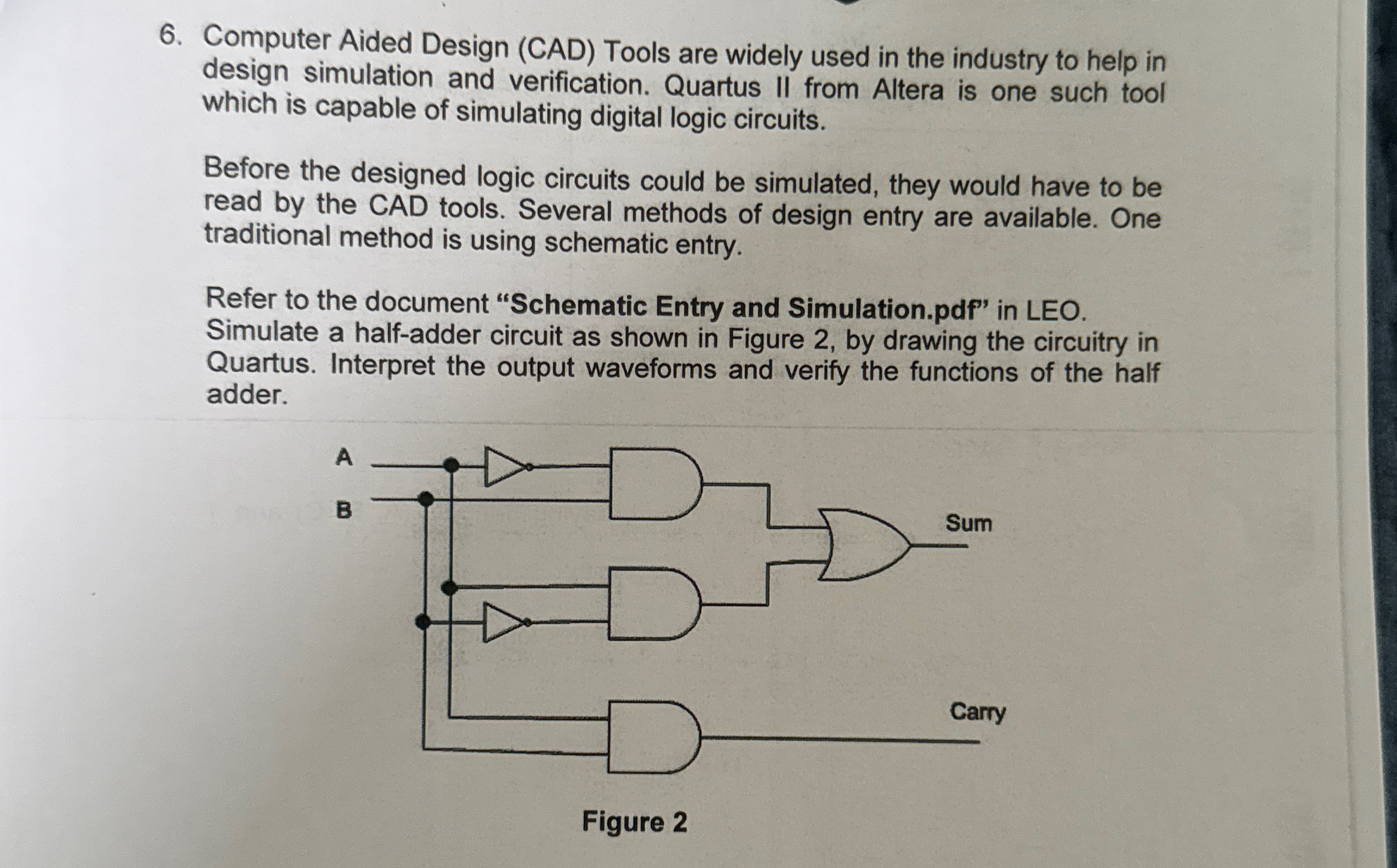 Solved Computer Aided Design (CAD) ﻿Tools are widely used in | Chegg.com