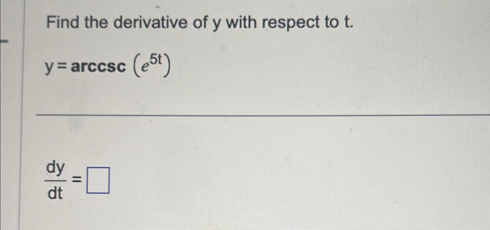 Solved Find the derivative of y ﻿with respect to | Chegg.com
