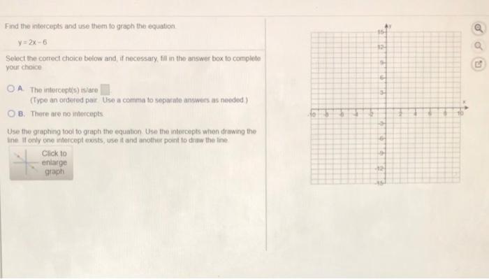 Solved Find the intercepts and use them to graph the | Chegg.com