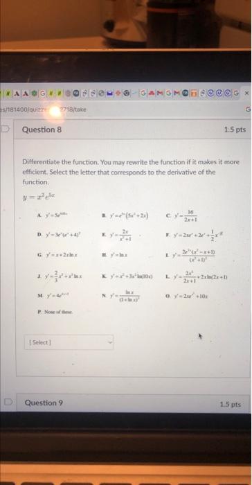 Solved Differentiate the function. You may rewrite the | Chegg.com