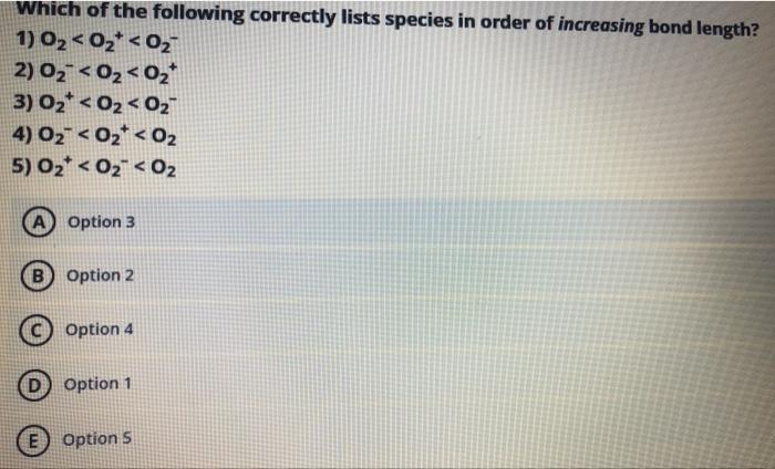 Solved Which of the following correctly lists species in | Chegg.com