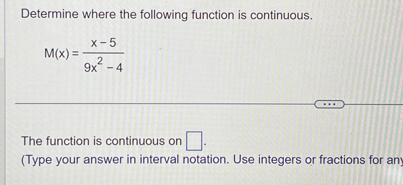 Solved Determine where the following function is | Chegg.com