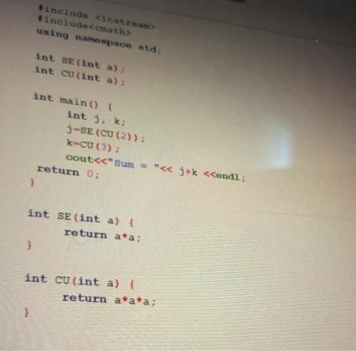 Solved Include Using Namespace Std Ant Se Int A Int