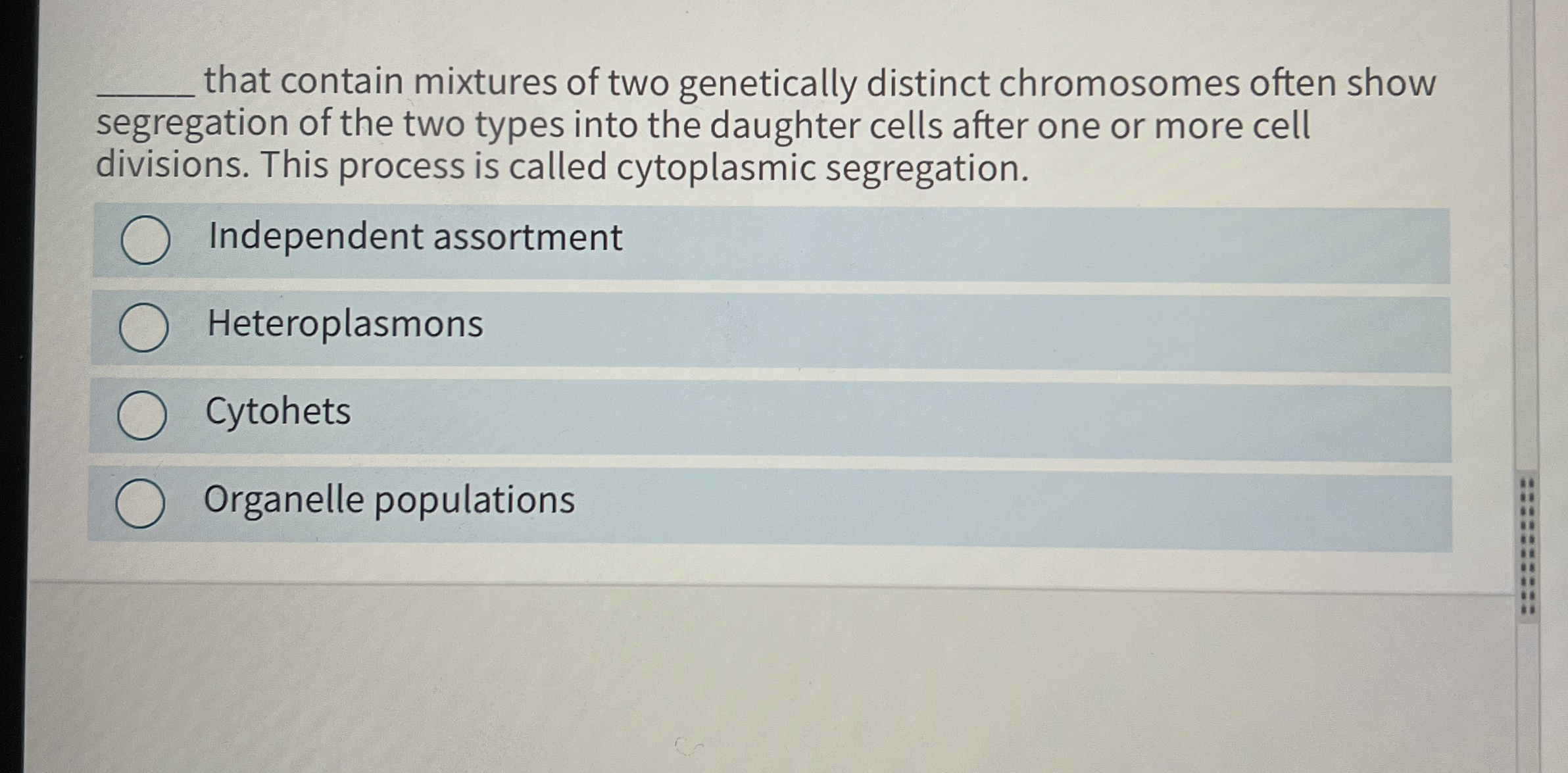 Solved that contain mixtures of two genetically distinct | Chegg.com