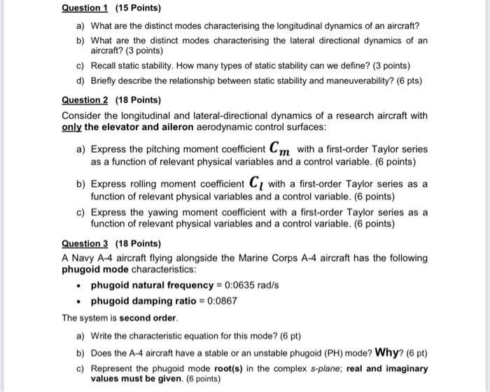 Solved Question 1 (15 Points) a) What are the distinct modes | Chegg.com