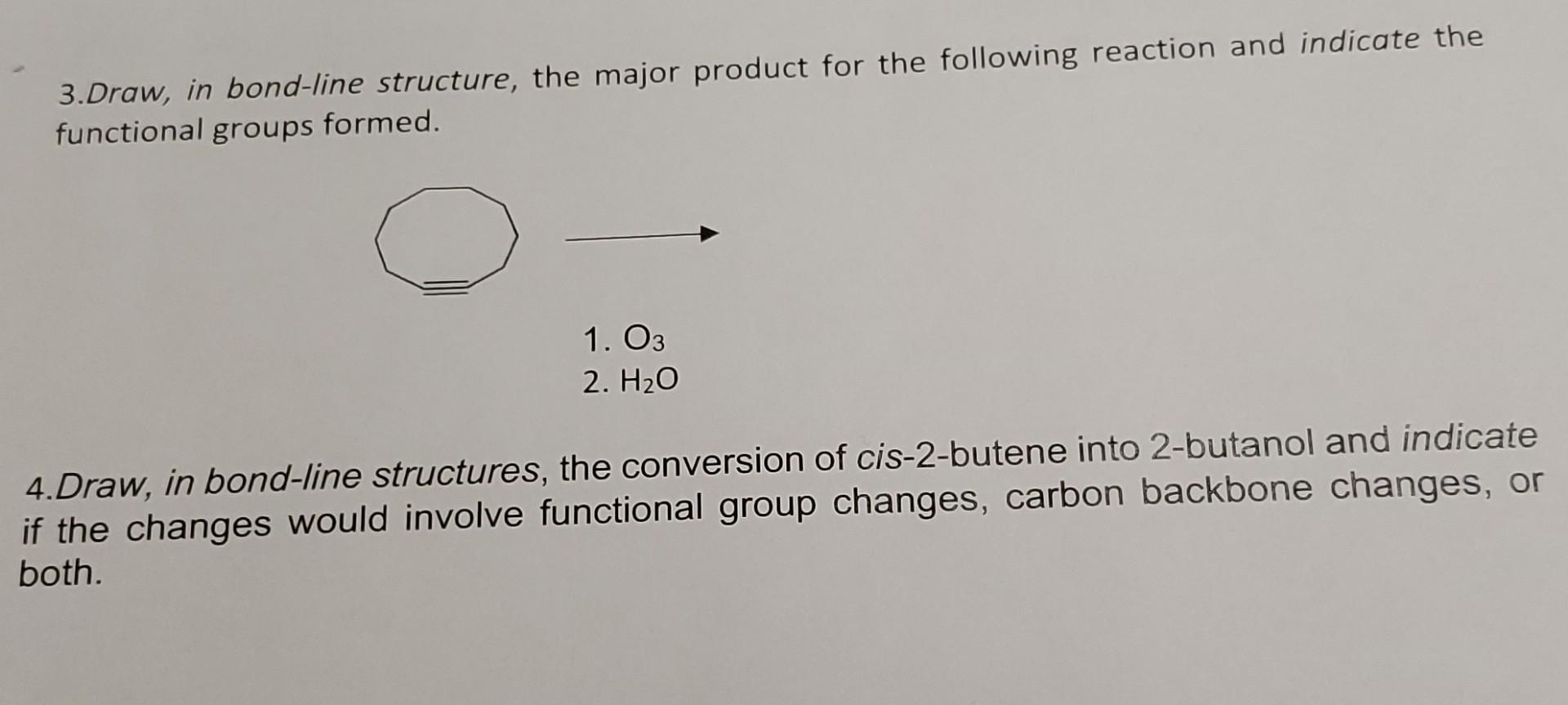 Solved 3.Draw, in bond-line structure, the major product for | Chegg.com