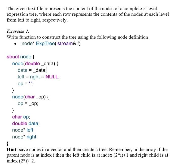 Solved The given text file represents the content of the | Chegg.com