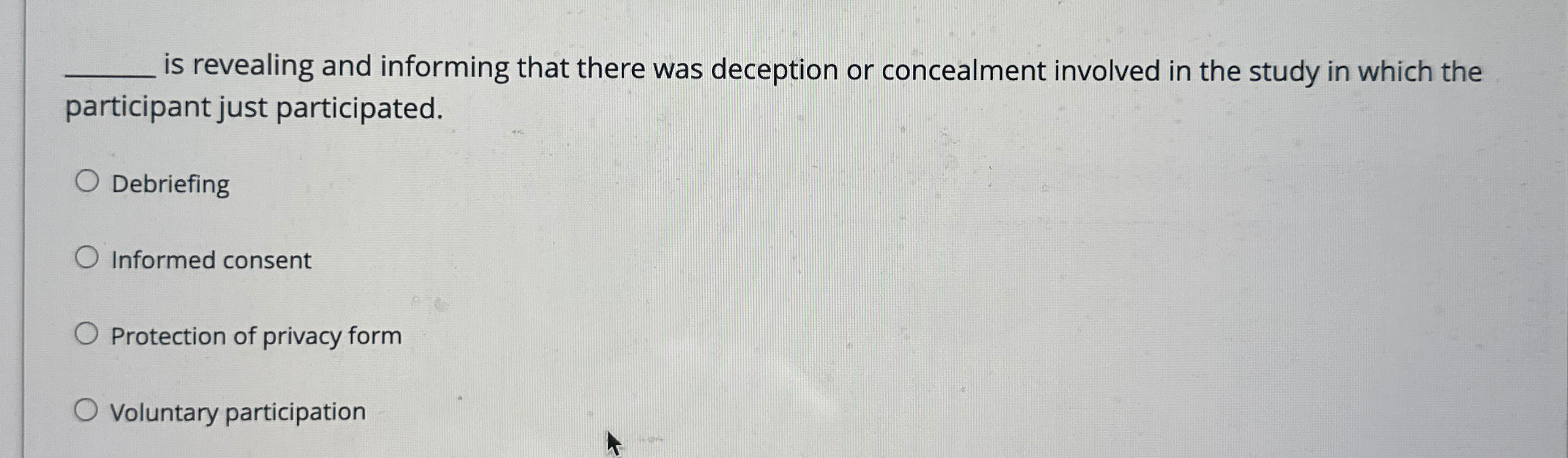 Solved is revealing and informing that there was deception | Chegg.com