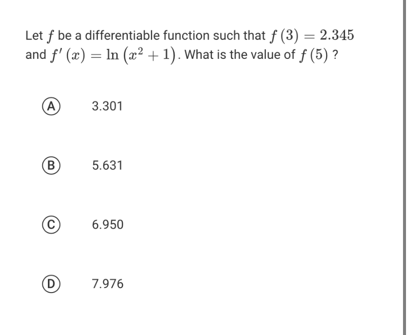 Solved Let F ﻿be A Differentiable Function Such That