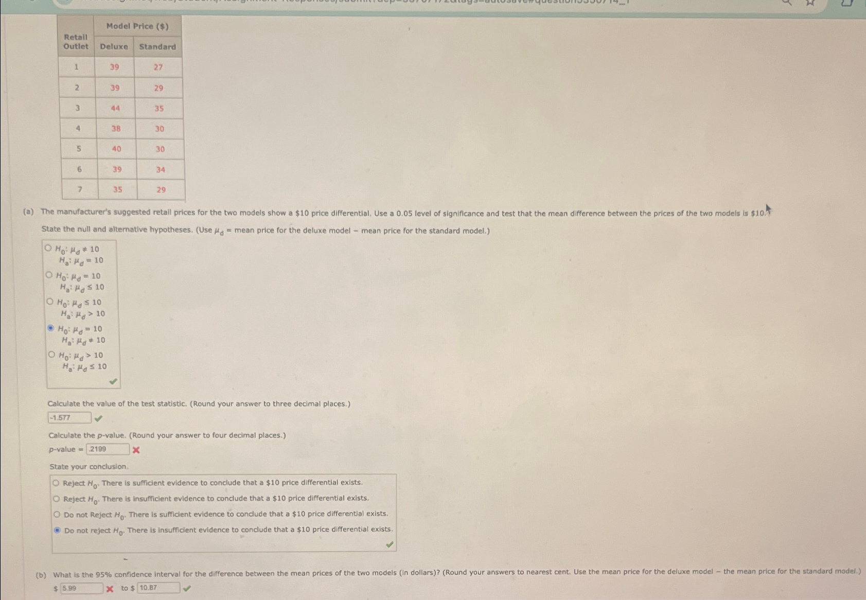 Solved \table[[\table[[Retail],[Outlet]],Model Price | Chegg.com