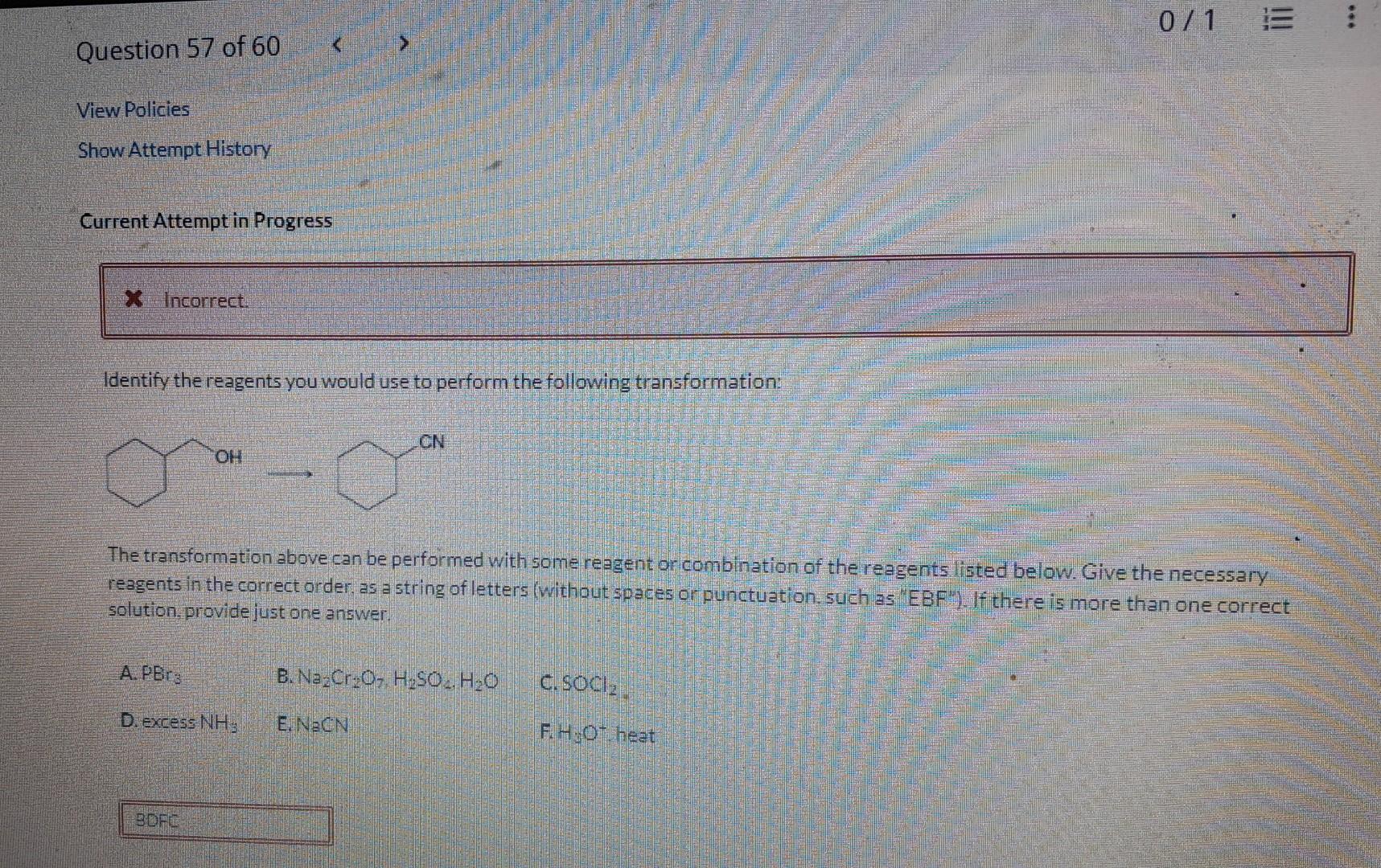 Solved Current Attempt in Progress Identify the reagents you | Chegg.com
