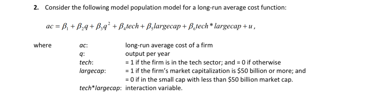 Solved Consider the following model population model for a | Chegg.com