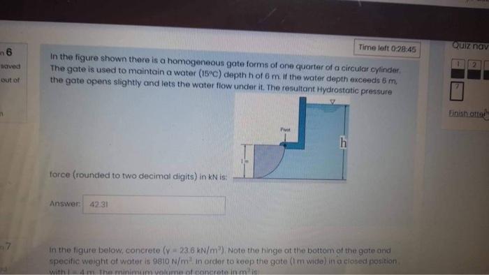 Solved In the figure shown there is a homogeneous gote forms | Chegg.com
