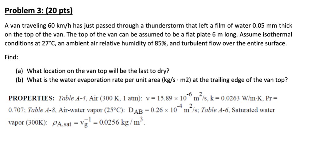 Solved Problem 3: (20 ﻿pts)A van traveling 60kmh ﻿has just | Chegg.com