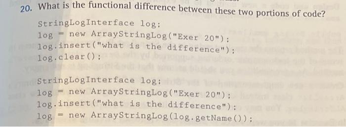 Solved 20. What is the functional difference between these | Chegg.com