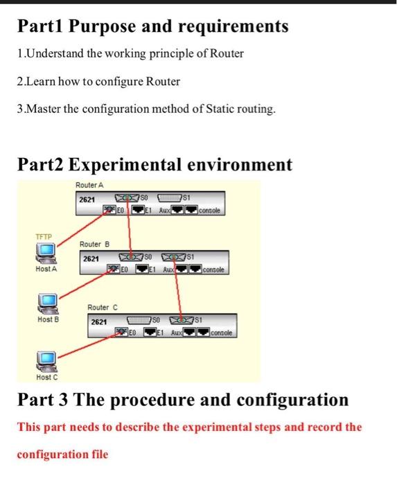 Solved Part1 Purpose and requirements 1.Understand the | Chegg.com