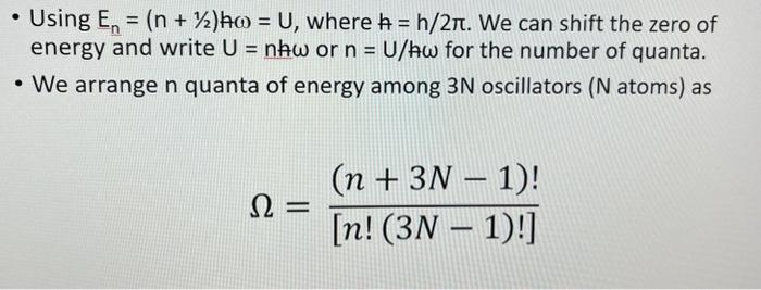 Solved - Given S(U,N) for the Einstein Model of Matter, | Chegg.com