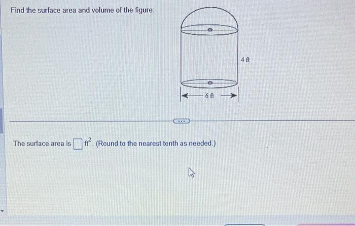 Solved Find The Surface Area And Volume Of The Figure The