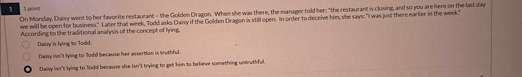 Solved 11 ﻿pointOn Monday, Daisy went to her favorite | Chegg.com