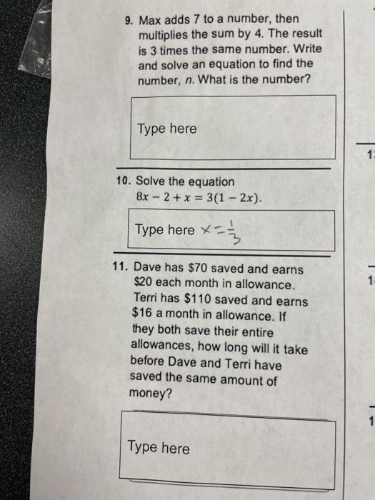 Solved 9. Max adds 7 to a number, then multiplies the sum by | Chegg.com