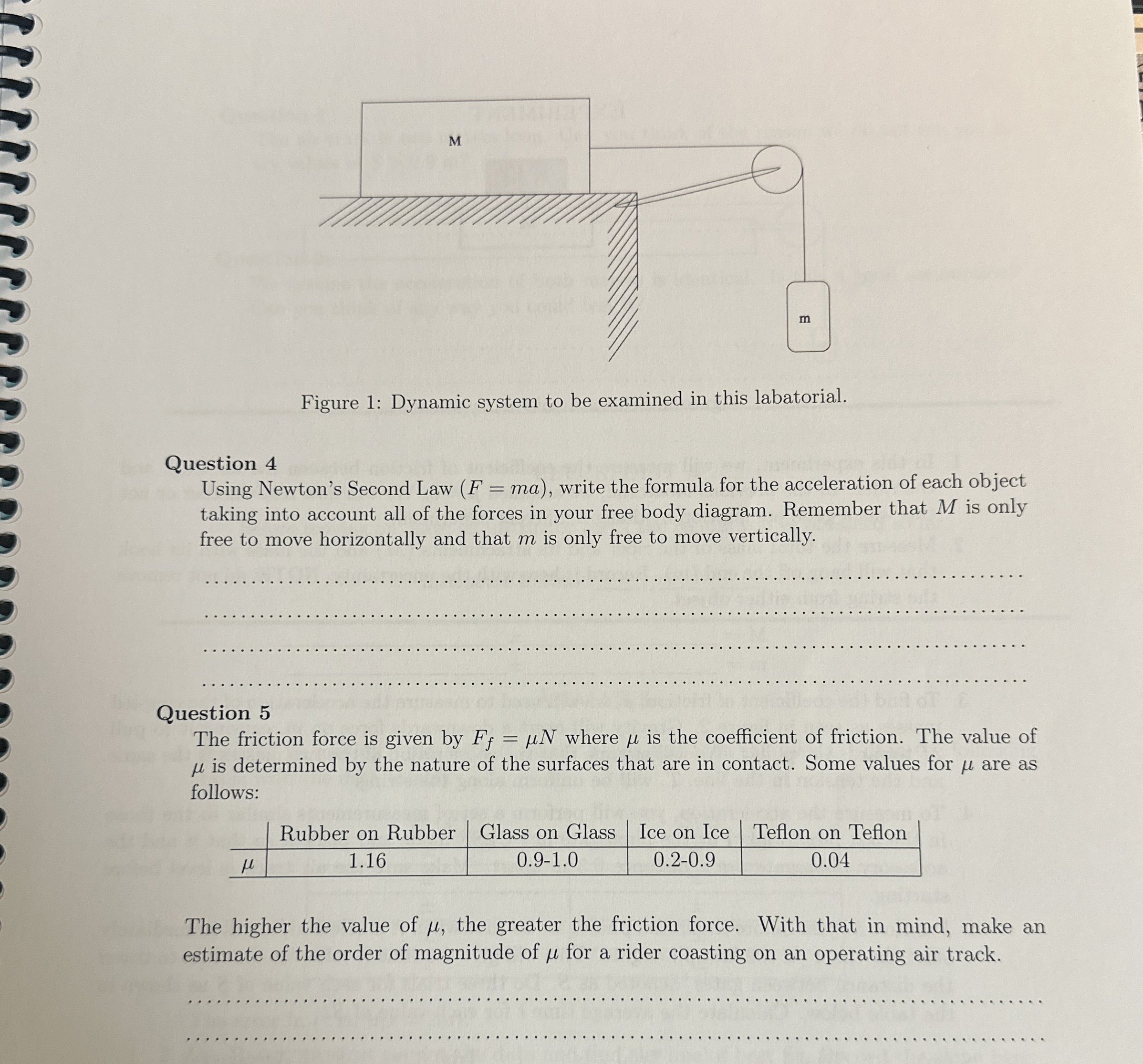 Solved by an EXPERT Figure 1: Dynamic system to be examined in this | Chegg.com