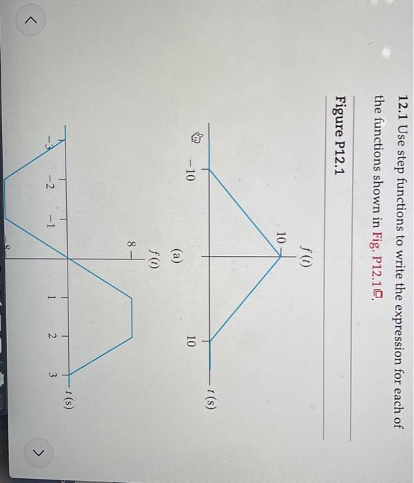 Solved 12.1 Use step functions to write the expression for | Chegg.com