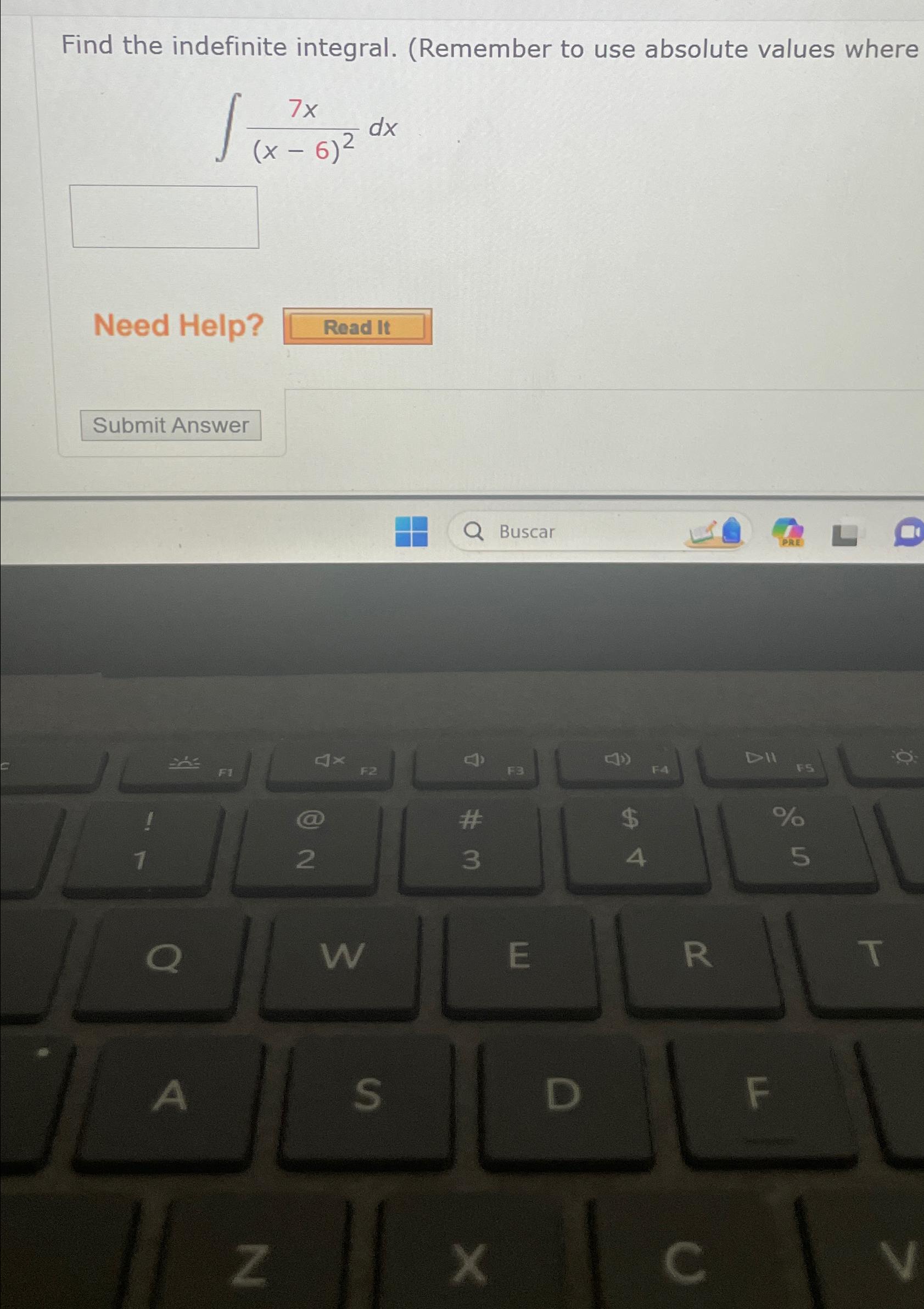 Solved Find the indefinite integral. (Remember to use | Chegg.com