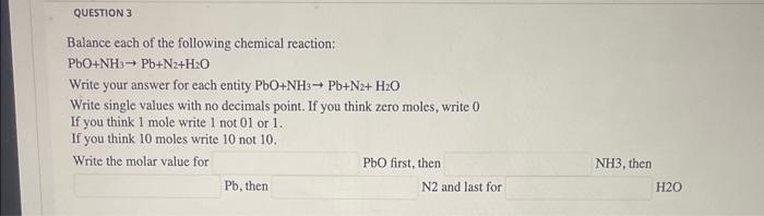 Solved Balance each of the following chemical reaction: | Chegg.com