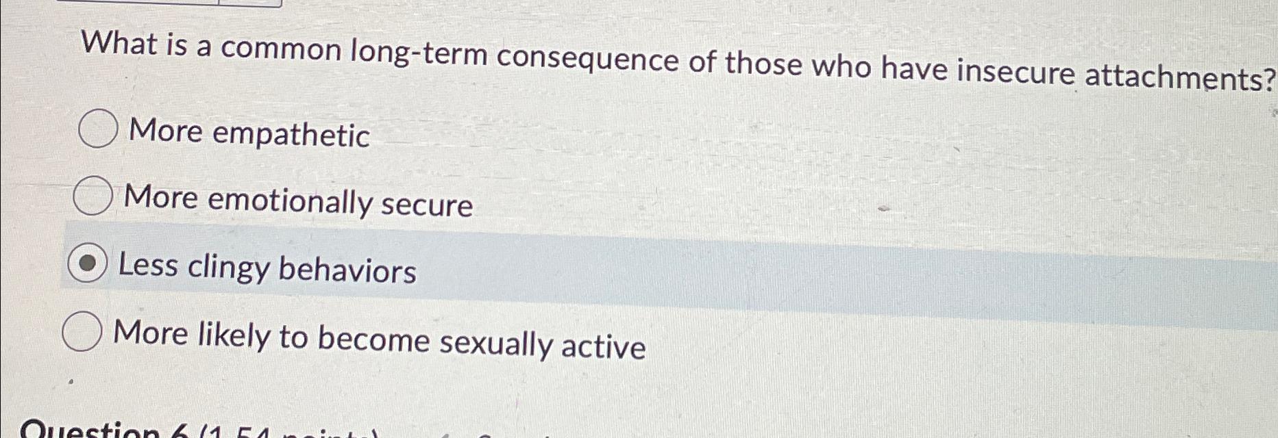 Solved What is a common long-term consequence of those who | Chegg.com
