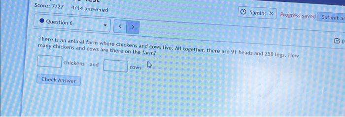 Solved Score: 7/27 4/14 answered Question 6 There is an | Chegg.com