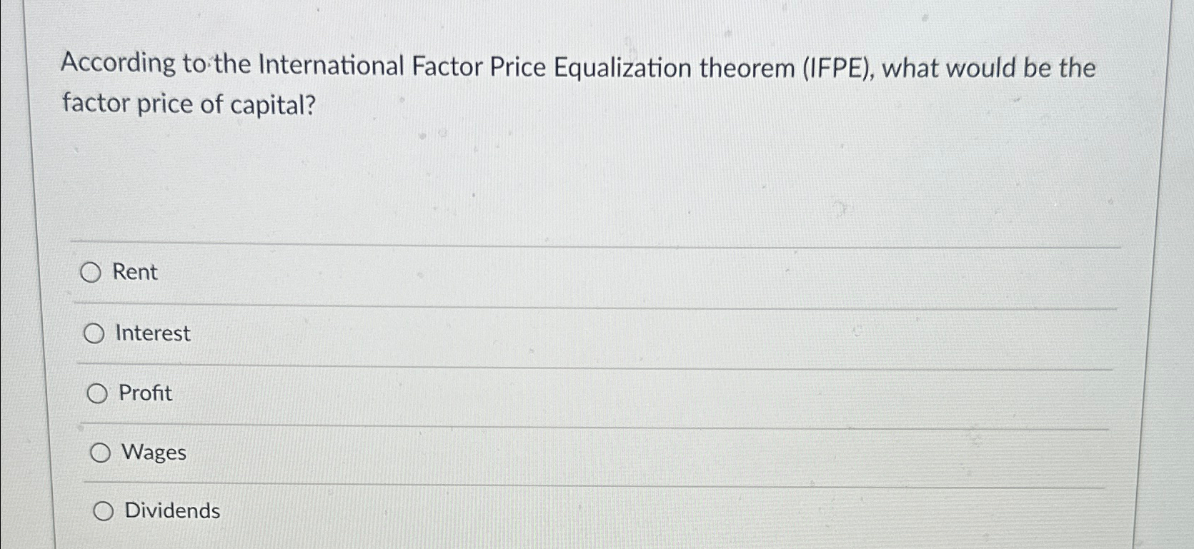 Solved According to the International Factor Price | Chegg.com