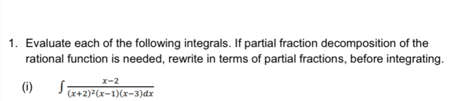 Solved Evaluate each of the following integrals. If partial | Chegg.com