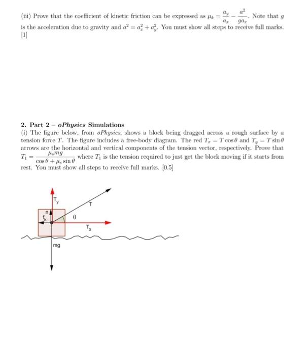 Solved 1. Part 1 - Coefficient of Static Friction measured | Chegg.com